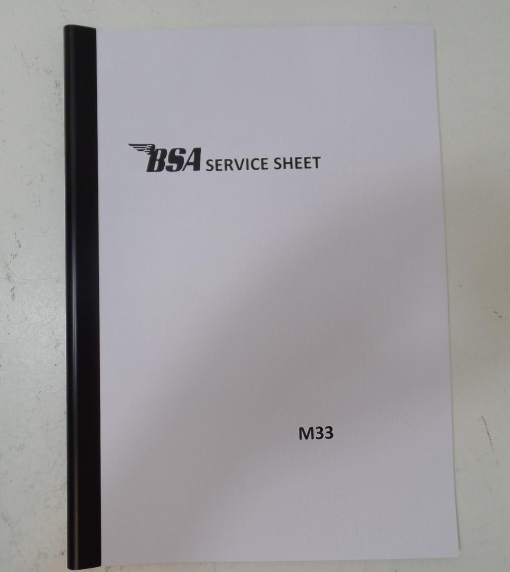 BSA M33 Service Sheet Copy | BRITISH Only Austria Fahrzeughandel GmbH
