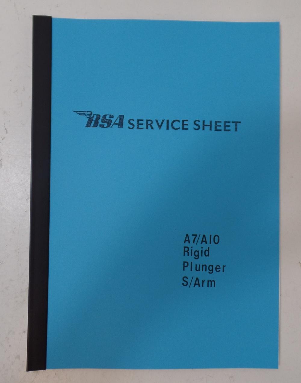 BSA A7/A10 Service Sheets | BRITISH Only Austria Fahrzeughandel GmbH
