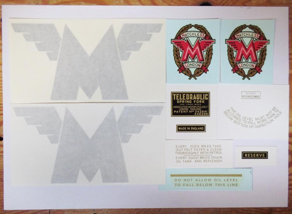 Matchless G3L Transfer/Sticker Set 1941 | BRITISH Only Austria ...