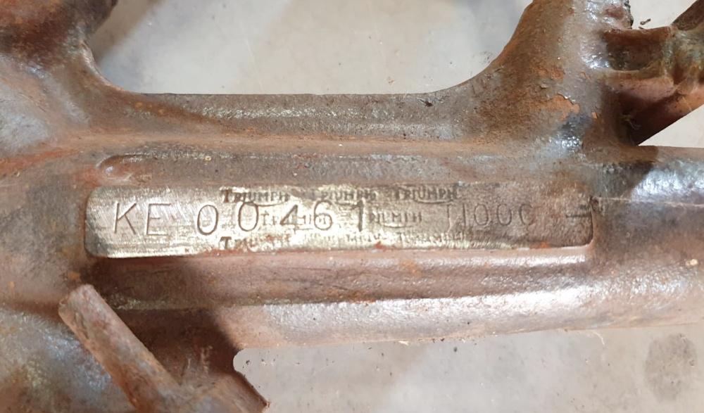 Triumph T100C Front Frame 1971 KE00461 used | BRITISH Only Austria ...