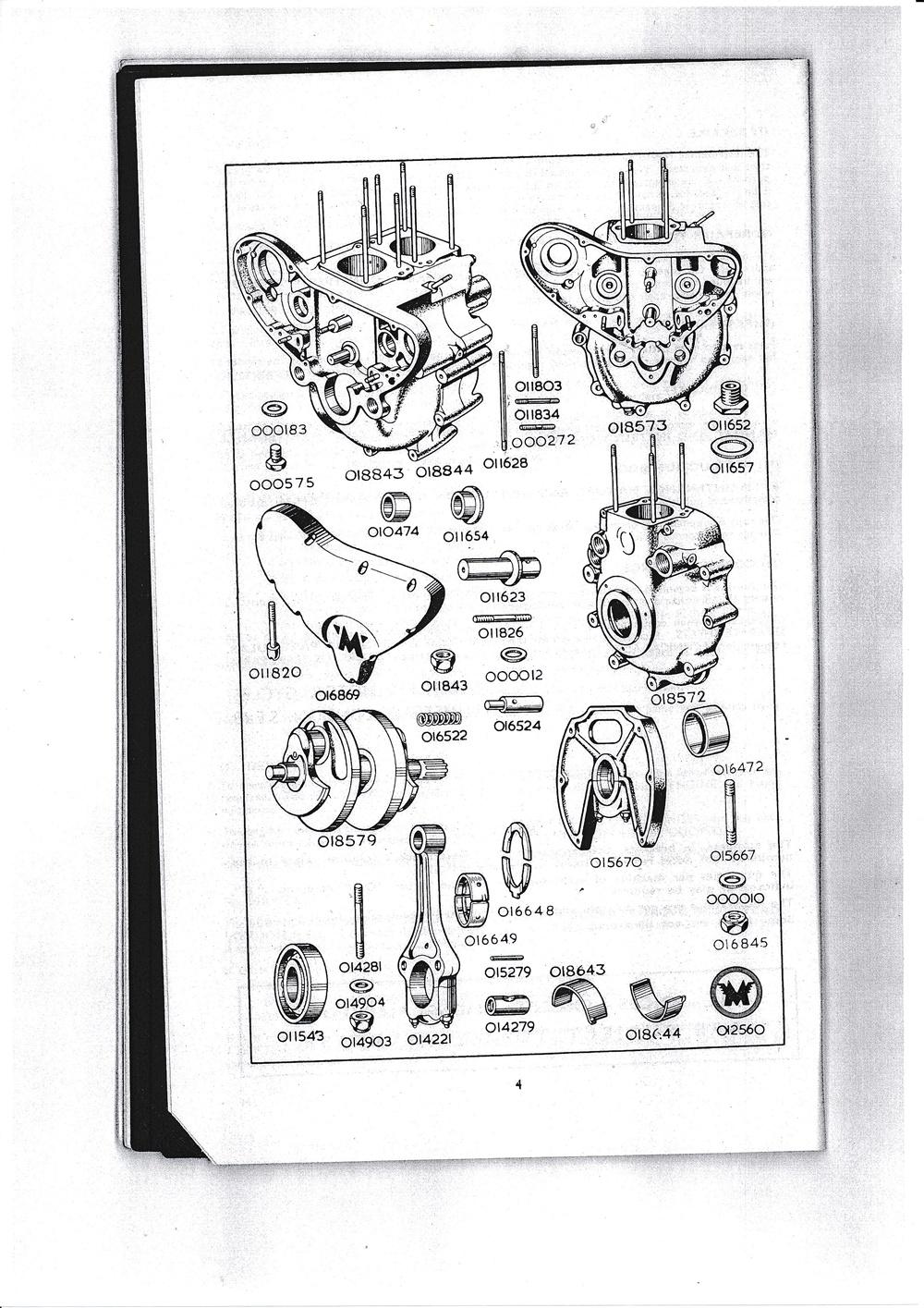 Matchless Parts Book Mod. 9 Super Clubman 1953 500 cc OHV Vertical Twin ...