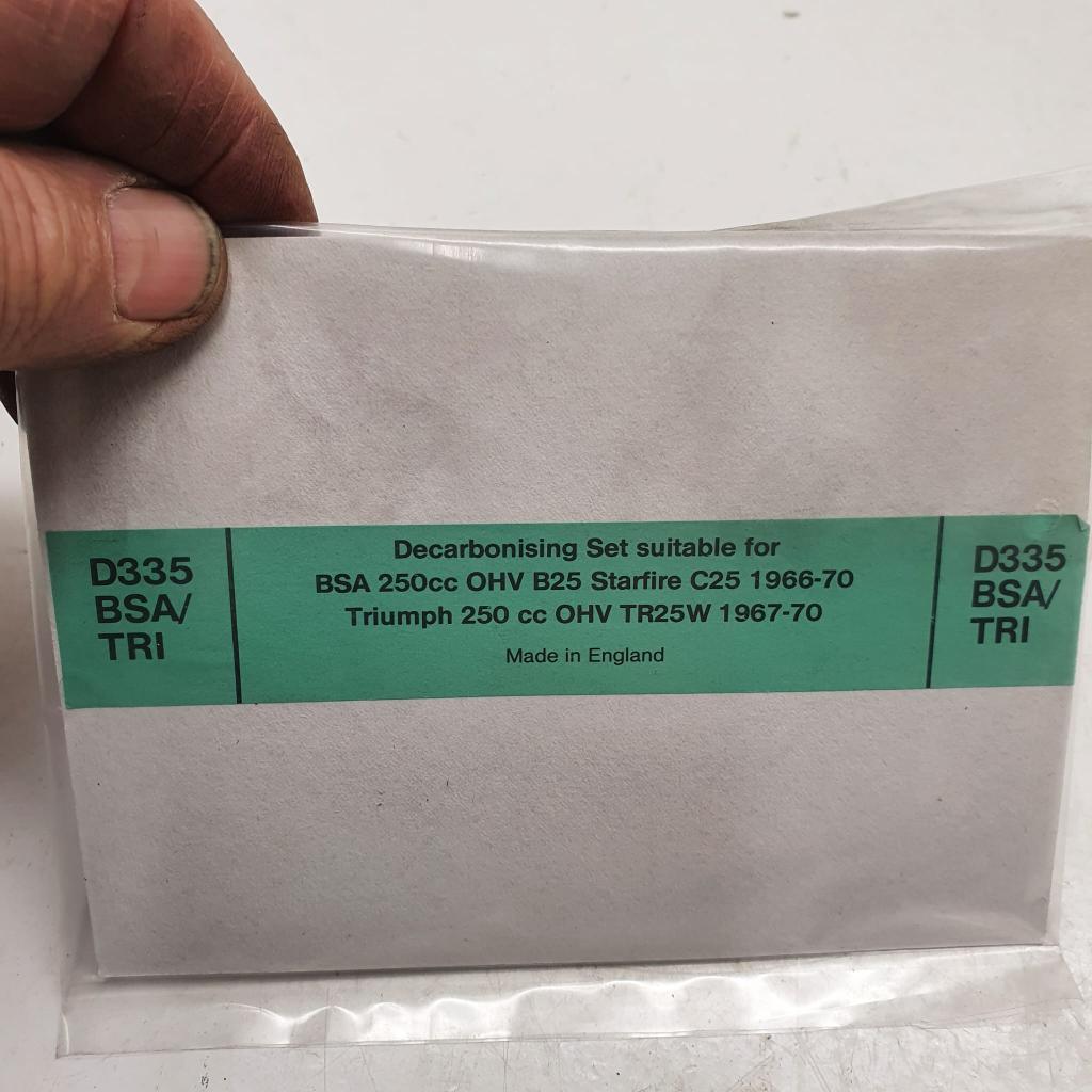 Decoke Engine Gasket Set BSA 250cc OHV B25 Starfire C25 196-70. Triumph ...