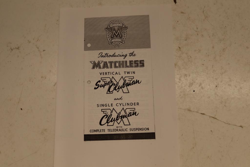 Matchless Clubman Catalogue 1949 copy | BRITISH Only Austria ...