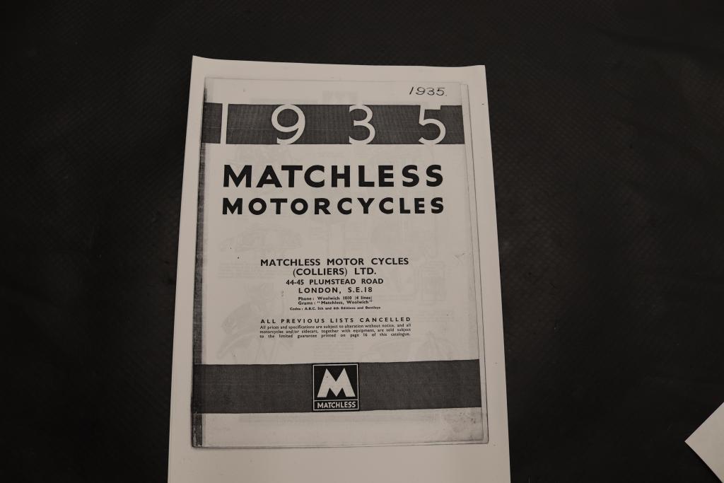 Matchless Motorcycles Catalogue 1935 copy | BRITISH Only Austria ...