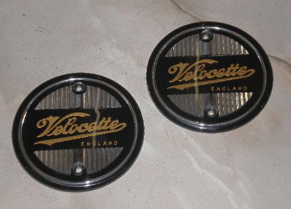 Velocette Tank Badges /Pair silver-gold, not perfect | BRITISH Only ...