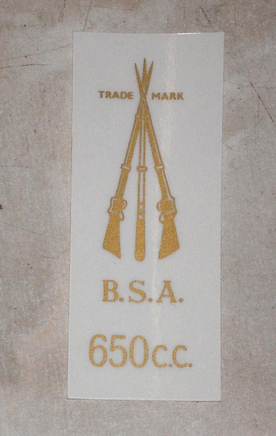 BSA Transfer Trademark 650cc gold | BRITISH Only Austria Fahrzeughandel ...