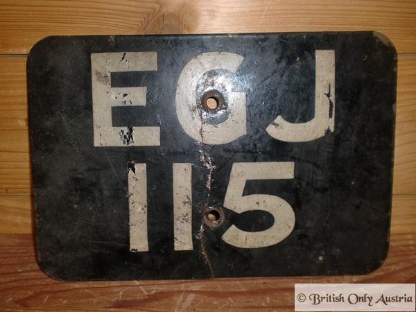 Rear Number Plate used | BRITISH Only Austria Fahrzeughandel GmbH