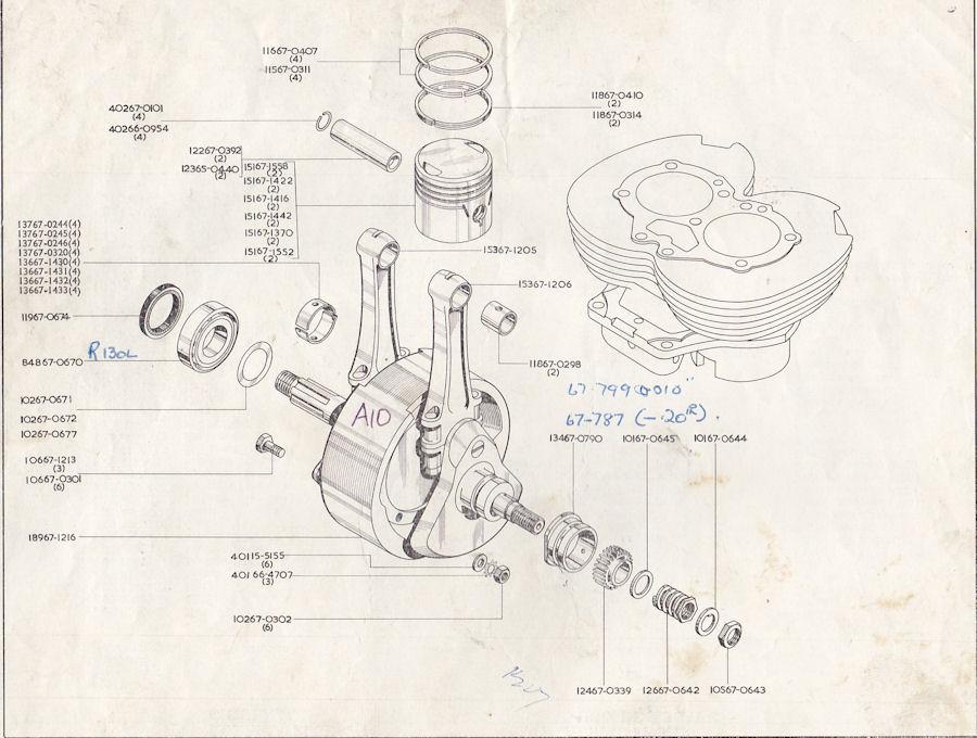 BSA Crankshaft Oilpump Worm Drive A7/A10 | BRITISH Only Austria ...