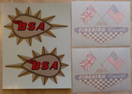 BSA Firebird Scrambler 650cc Transfer/Sticker Set | BRITISH Only ...