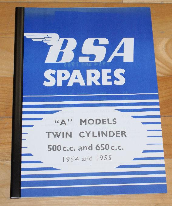 BSA Parts Book A-Models Twins 1954-55 BSA A7/A10 Copy | BRITISH Only ...