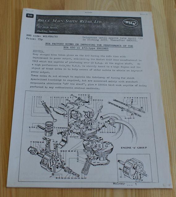 BSA Factory notes BSA 650 cc Kopie | BRITISH Only Austria ...