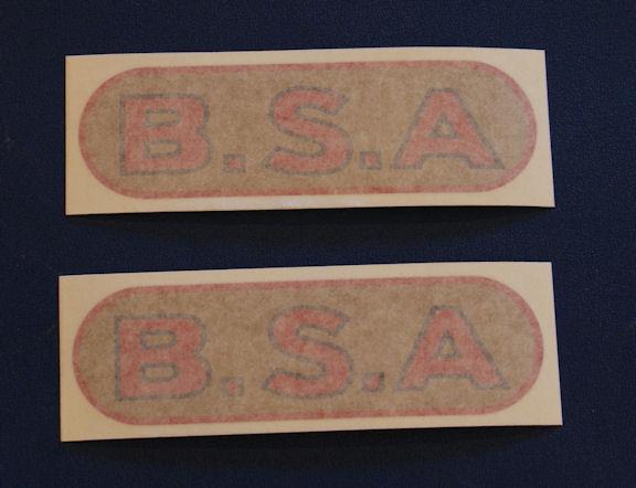 BSA Tank Sticker / Pair 1937/38 | BRITISH Only Austria Fahrzeughandel GmbH