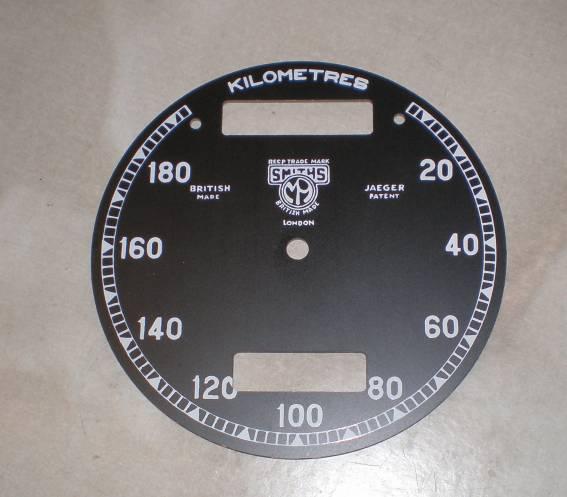 Tachometer Ziffernblatt Plastik Smiths Jaeger Patent 20-180 km/h ...